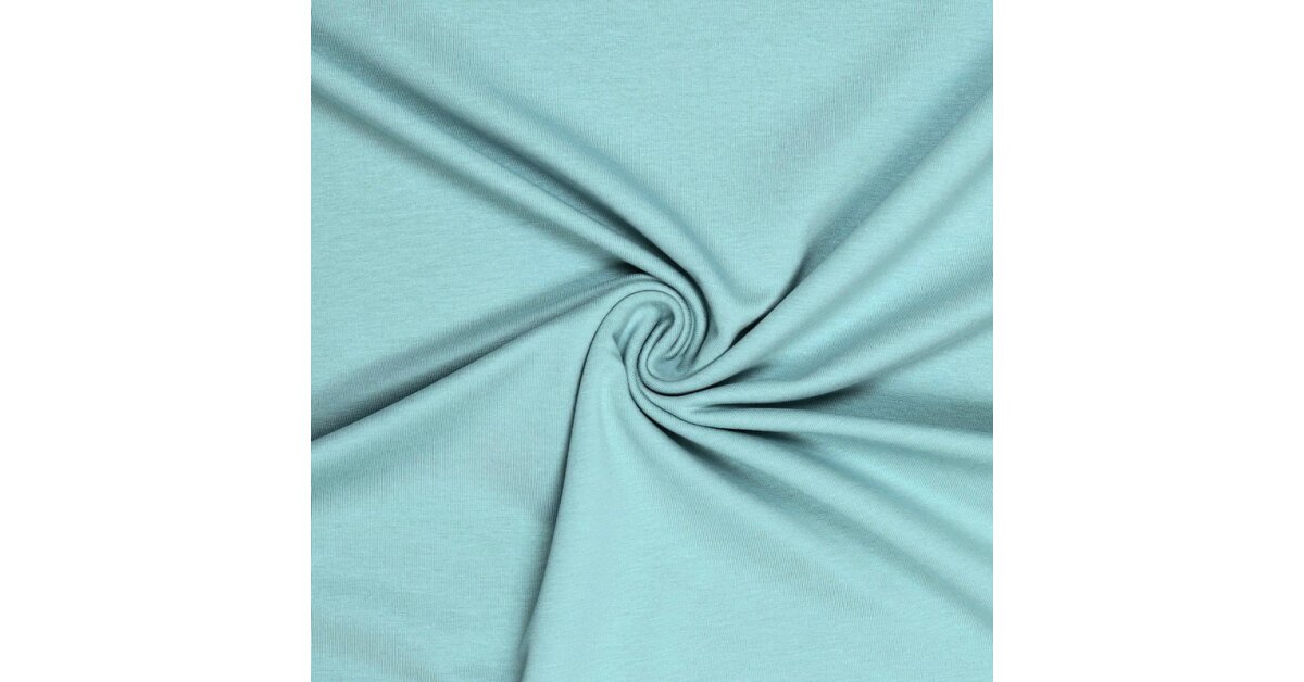 Bio teplákovina počesaná, modrá/tyrkysová | DůmLátek.cz - látky, metráž ...