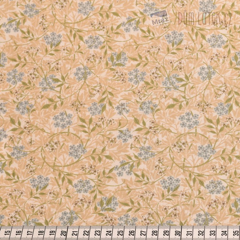 Bavlna kolekce Morris Garden s květy | DůmLátek.cz - látky, metráž ...